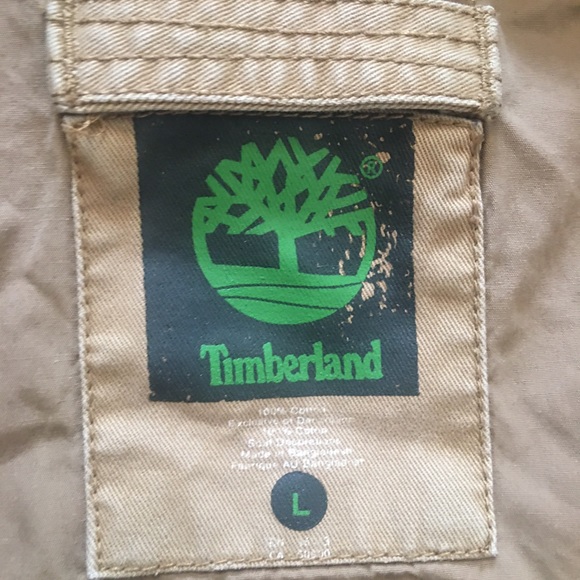 Timberland | Jackets & Coats | Timberland Tan Khaki Cotton Large Rugged ...